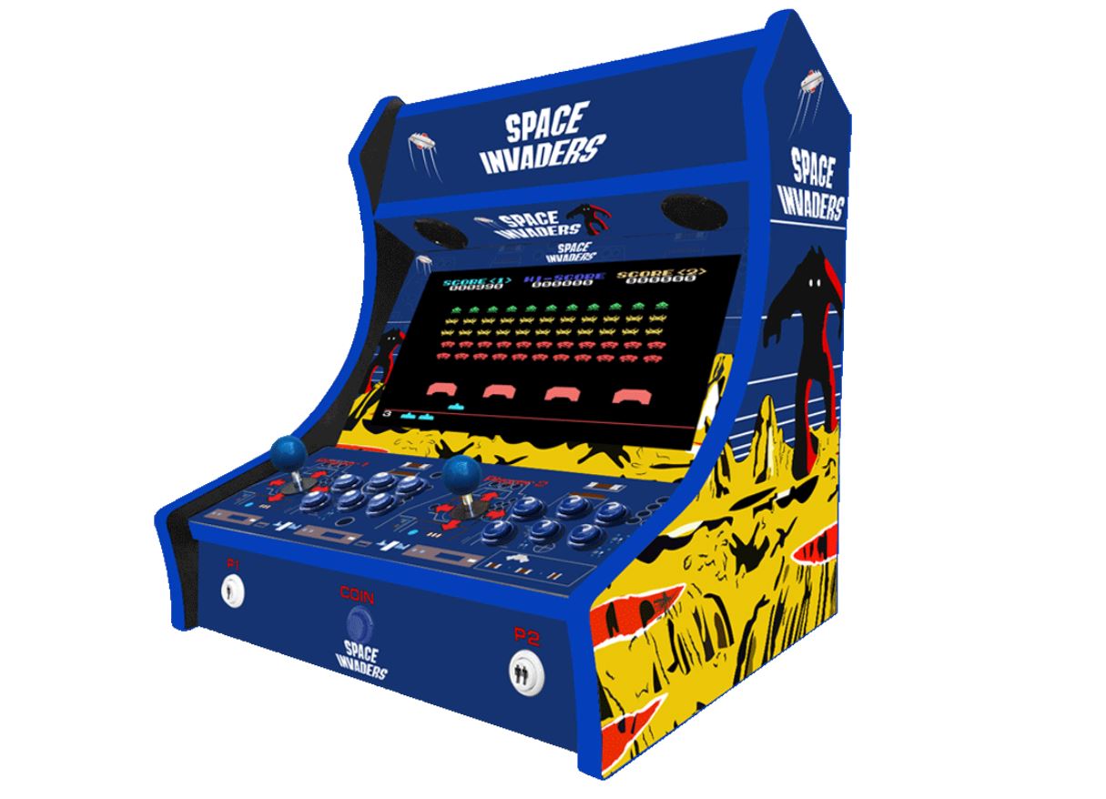 2 Player Bartop Arcade Machine - Space Invaders Themed multi games ...
